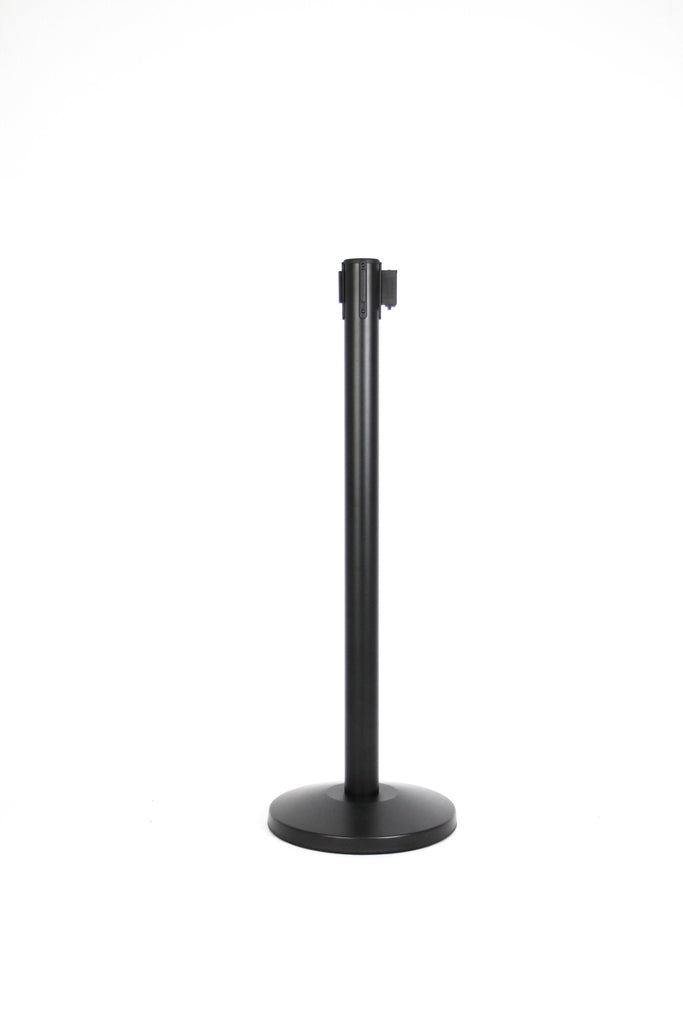 Stanchion Pole Black with 2.5m Retractable Belt Black – PATIO STYLE