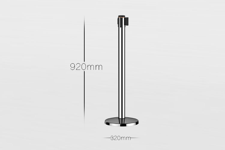 Stanchion Pole Silver with Retractable Belt Black – PATIO STYLE