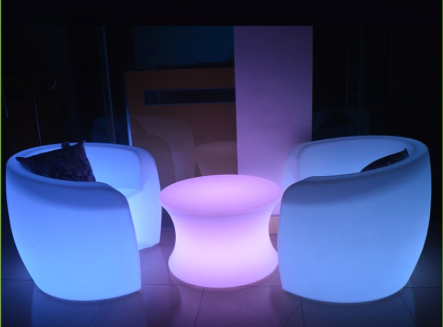 Led Lighted Round Table with curved sides – PATIO STYLE